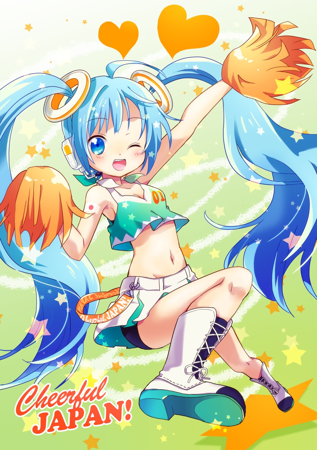 sakuro vocaloid hatsune miku bike shorts cheerleader | #213072 | yande.re